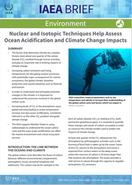 IAEA brief: nuclear and isotopic techniques help assess ocean ...